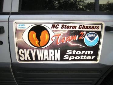 Skywarn Spotter? Ever asked if you're a storm chaser from the decals on ...